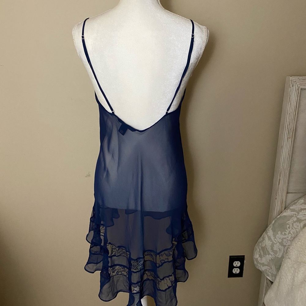 Victoria’s Secret Navy Sheer Gown M - Gem